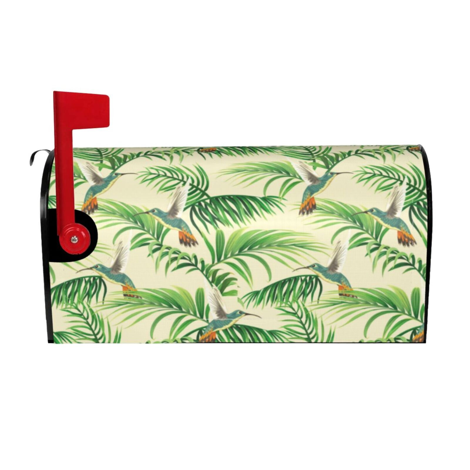 Mailbox Covers, Hummingbird Palm Leaf Green Welcome Cute Mailbox Cover ...