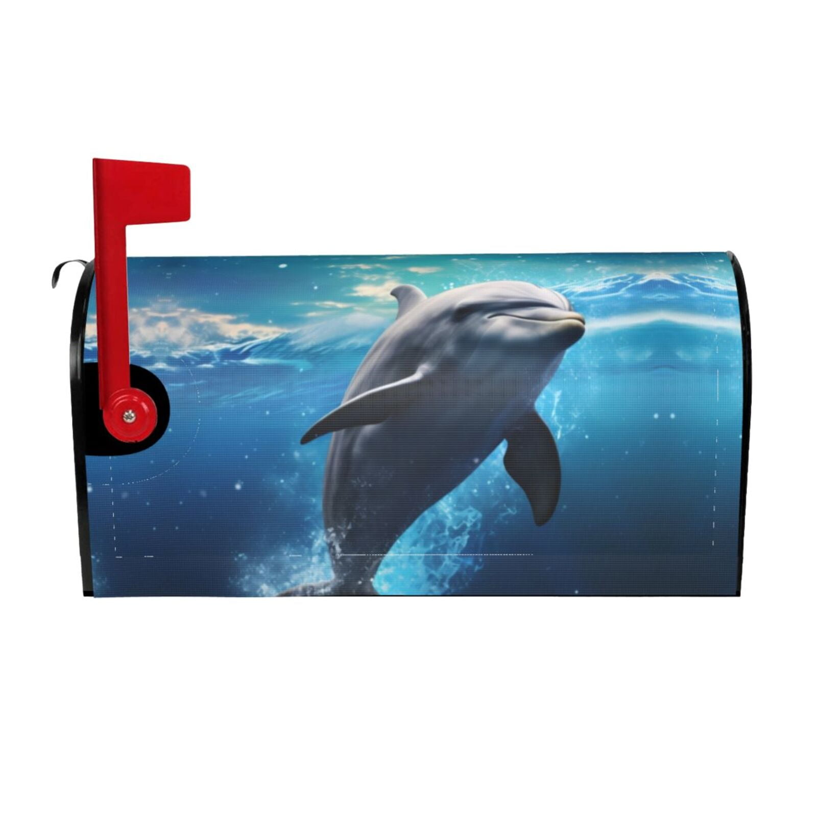 Mailbox Covers Ice Blue Ocean Cute Dolphin Waterproof mail Box Covers ...