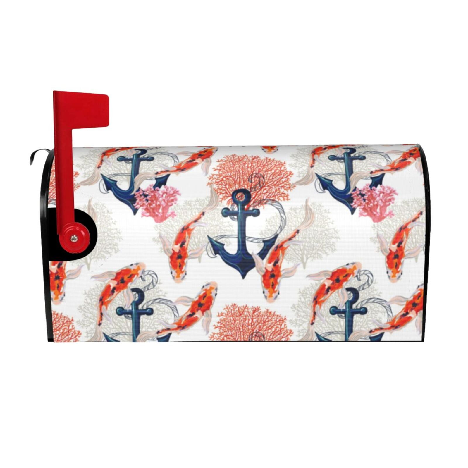 Mailbox Covers Koi Fish And Corals Waterproof mail Box Covers, Magnetic ...