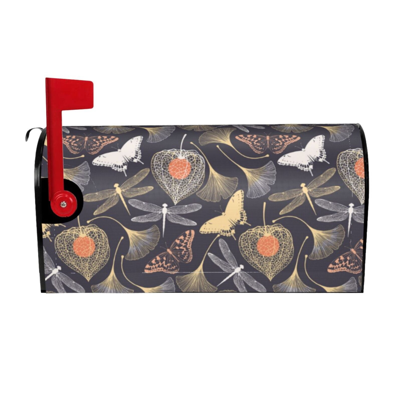 Mailbox Covers, Leafy Dragonfly Butterfly Welcome Cute Mailbox Cover ...