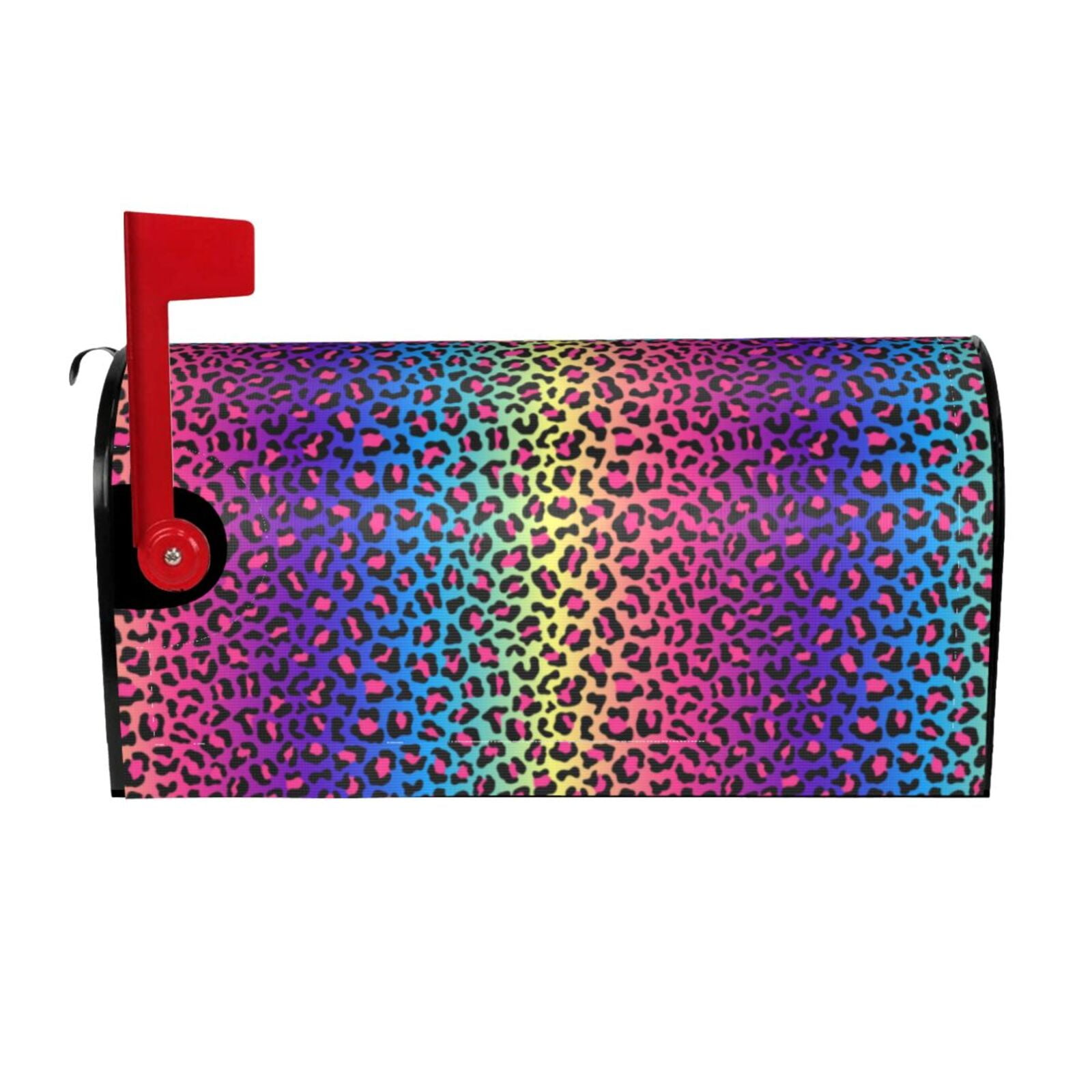 Mailbox Covers, Leopard Neon Rainbow Gradient Welcome Cute Mailbox ...