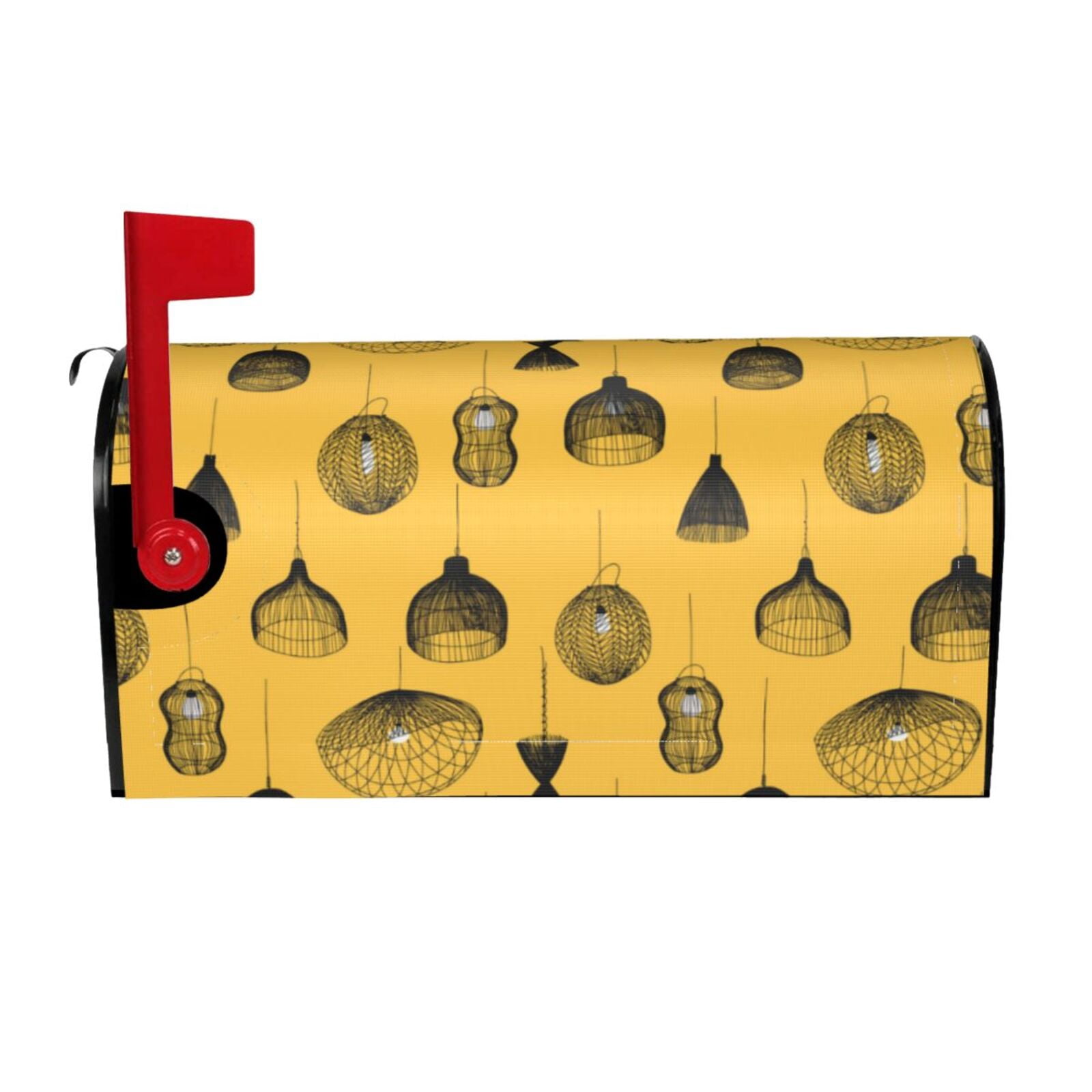 Mailbox Covers Light Bulbs Print yellow Waterproof mail Box Covers ...