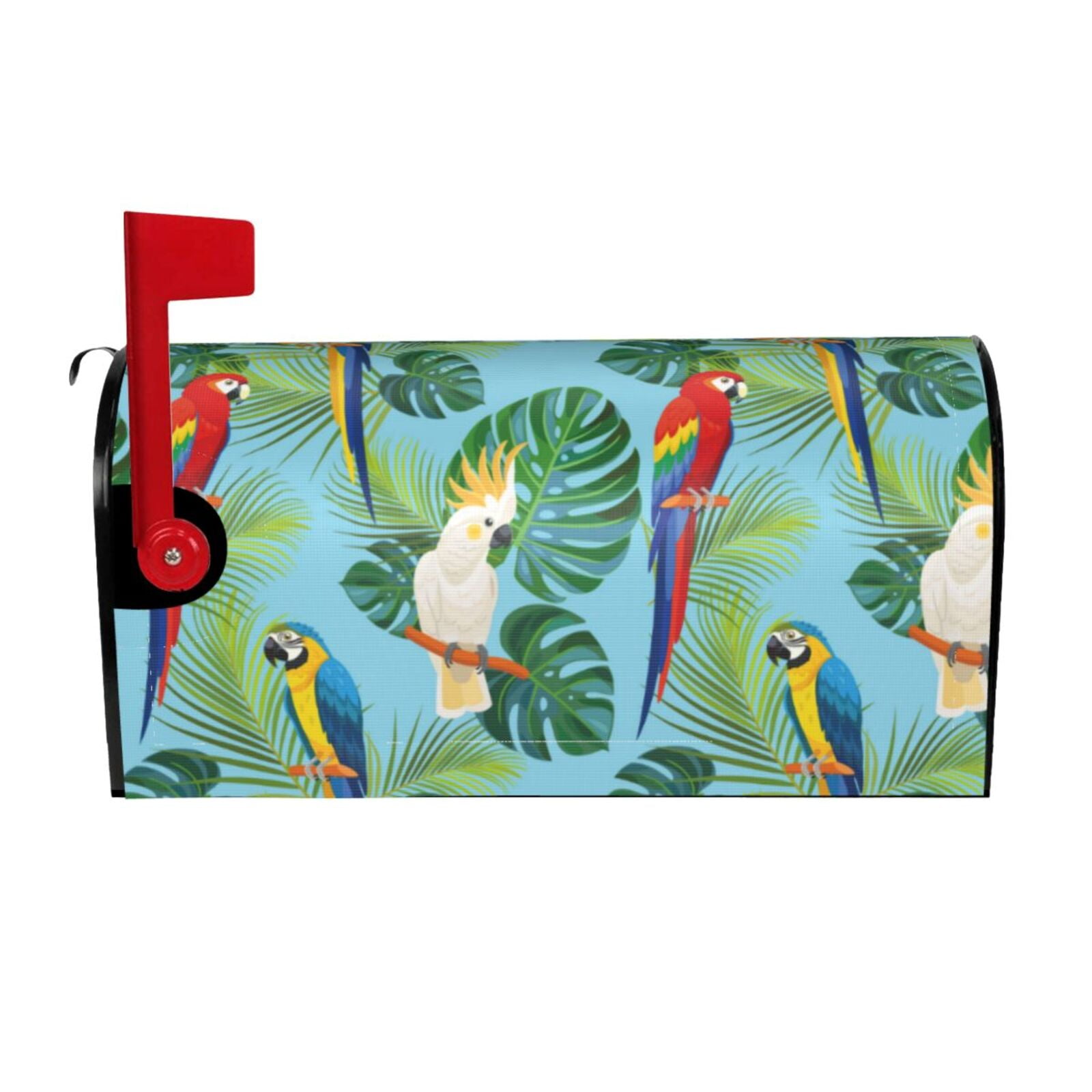Mailbox Covers, Macaw Cockatoo Monstera Welcome Cute Mailbox Cover ...