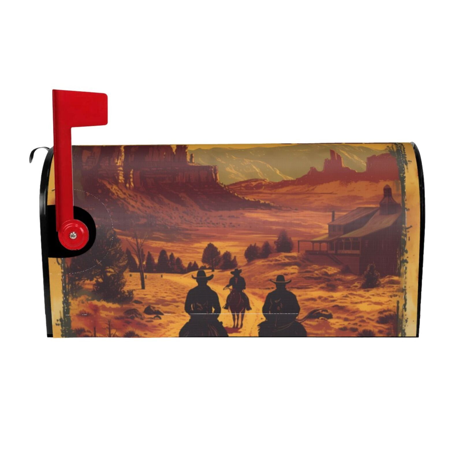 Mailbox Covers Magnetic Standard Size - 70s Western Cowboy Waterproof ...