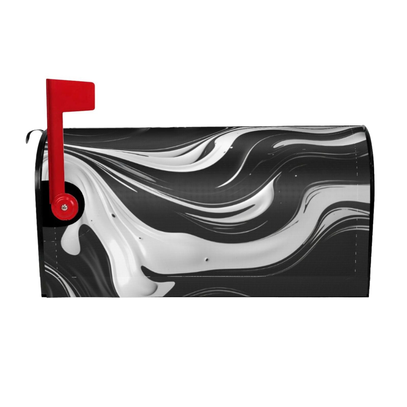 Mailbox Covers Magnetic Standard Size - Abstract Black White Swirls ...
