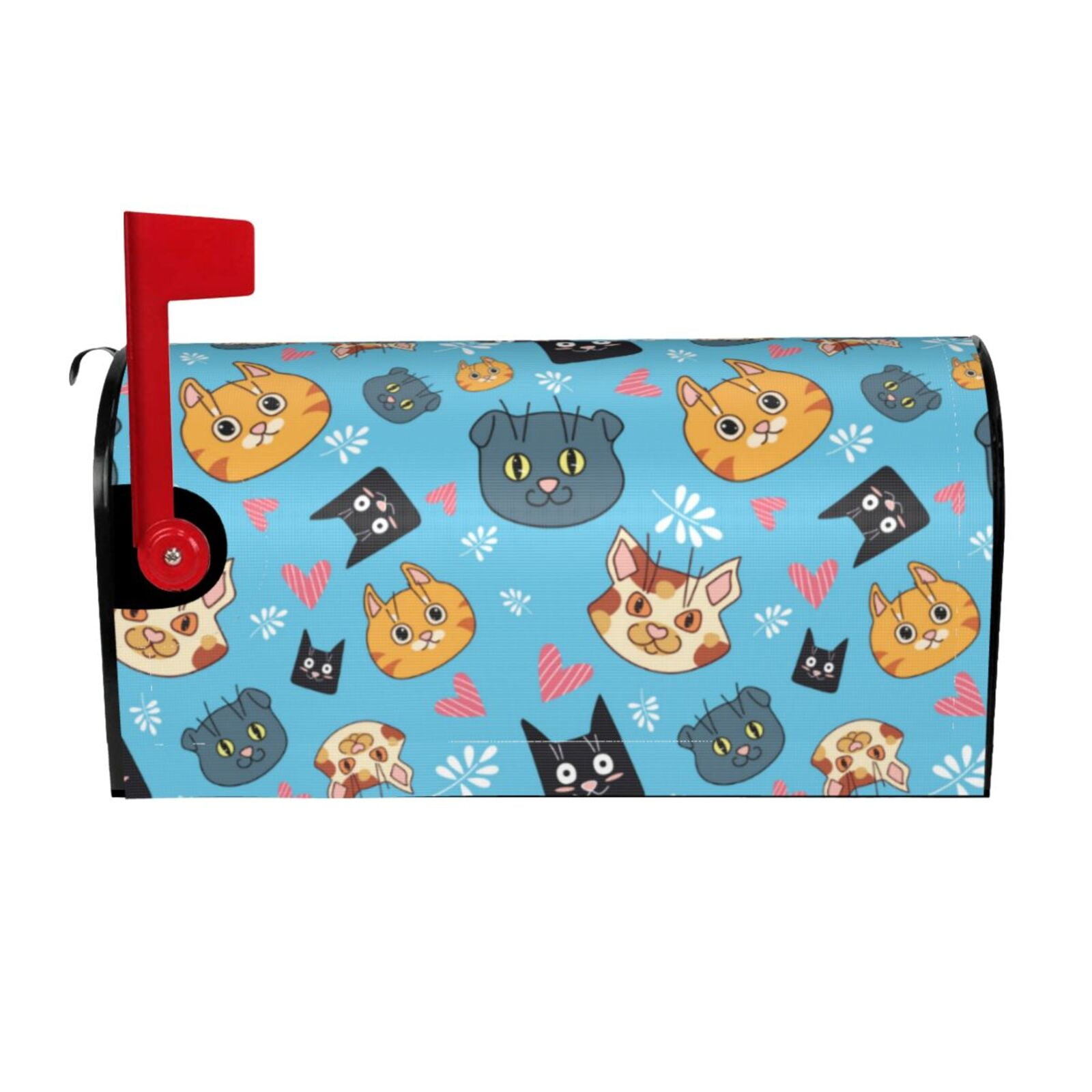 Mailbox Covers Magnetic Standard Size - Abstract Cute Cartoon Cat Face ...