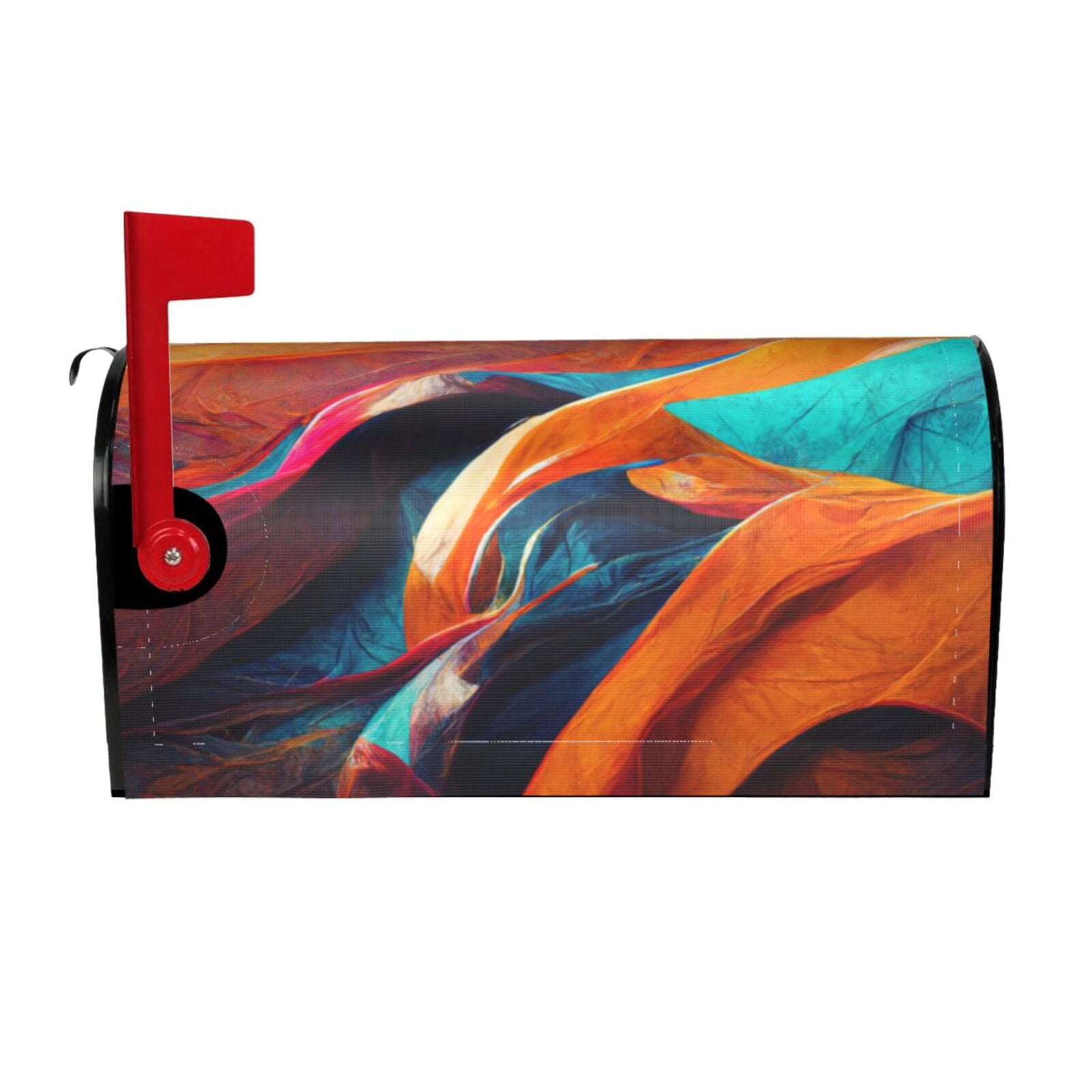 Mailbox Covers Magnetic Standard Size - Abstract Fabric Color Waves ...