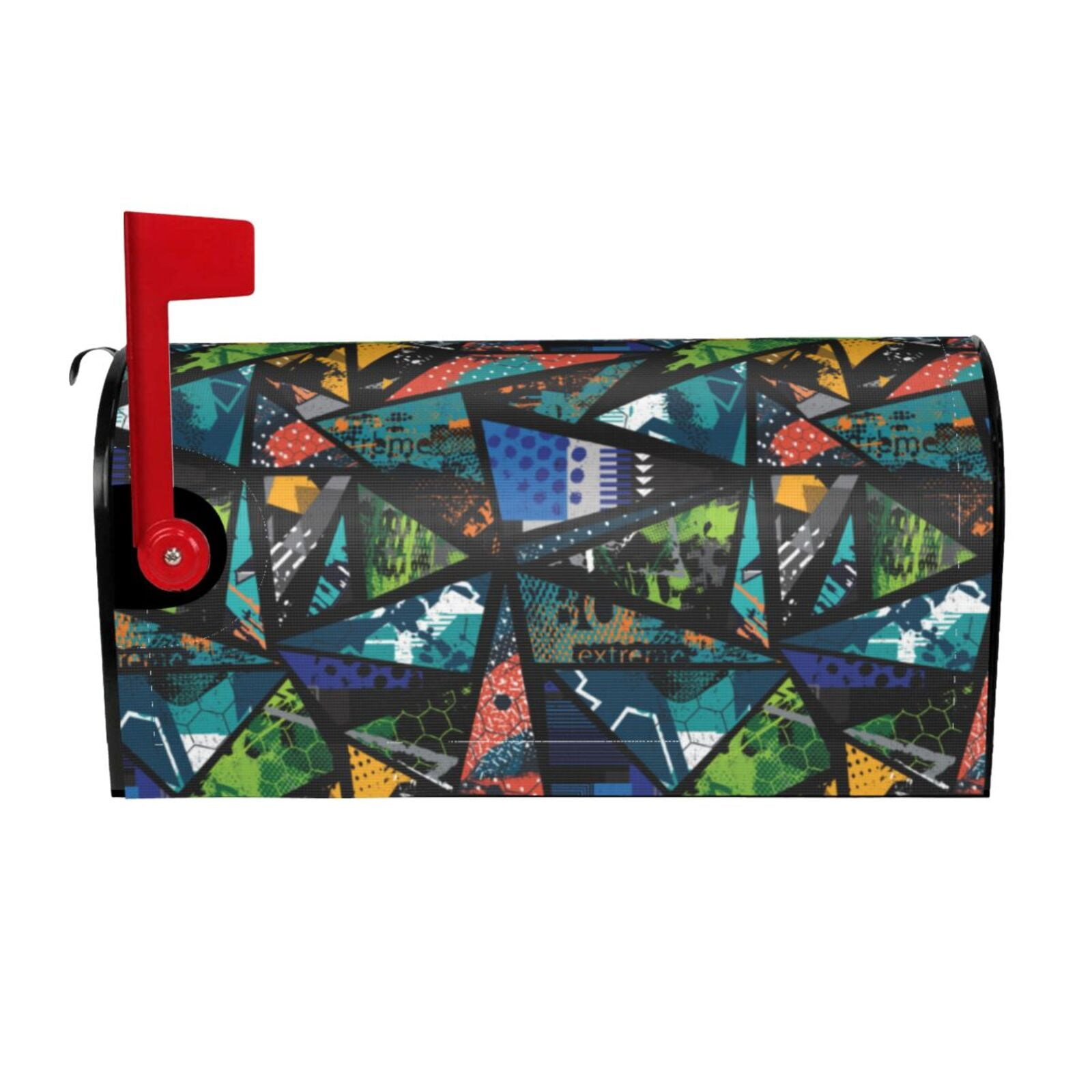 Mailbox Covers Magnetic Standard Size - Abstract Geometric Collage ...