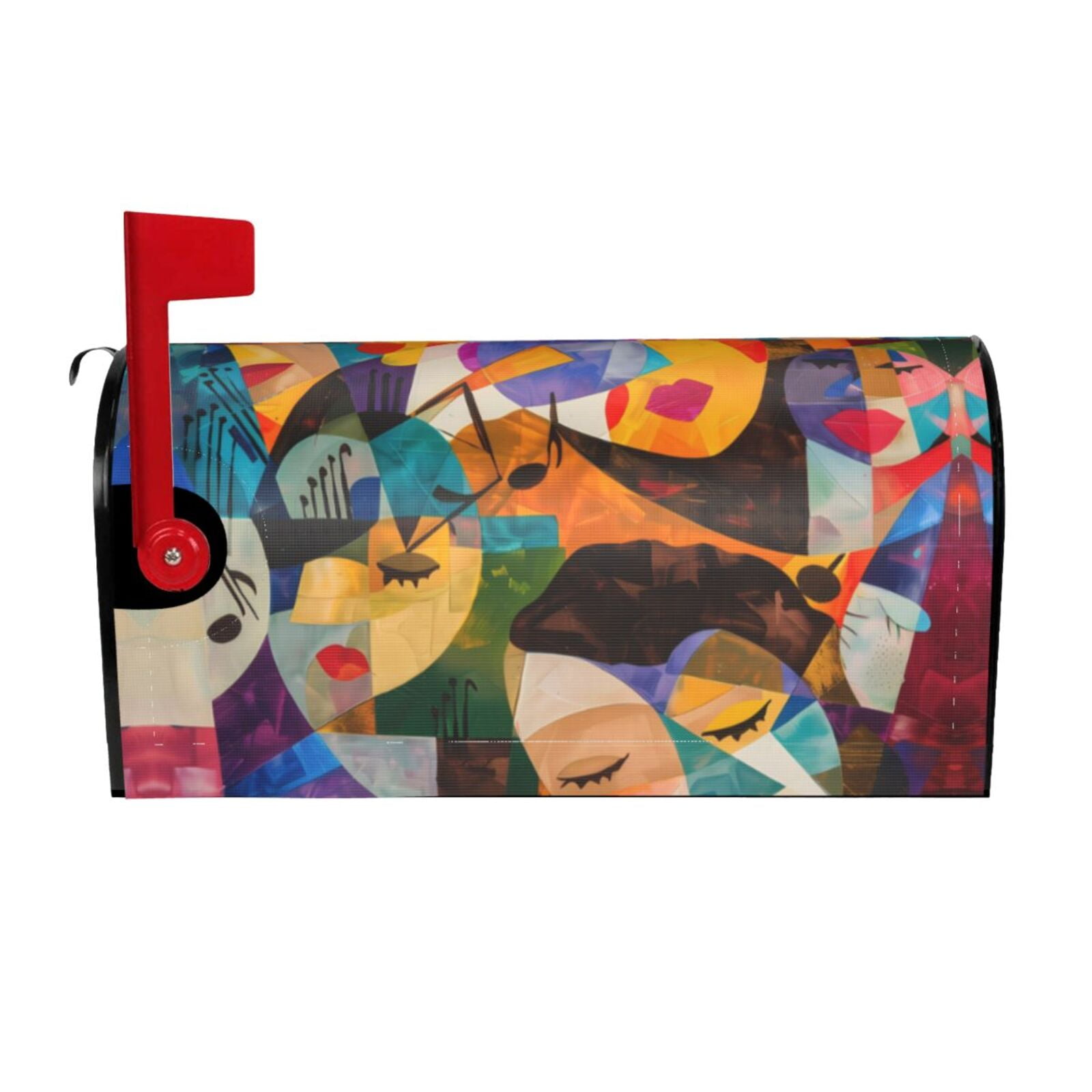 Mailbox Covers Magnetic Standard Size - Abstract Musical Faces ...