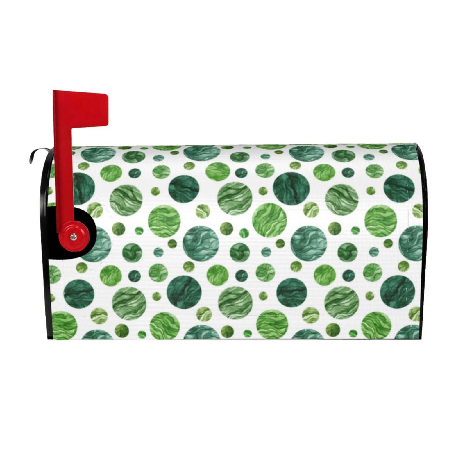 Mailbox Covers Magnetic Standard Size - Abstract green Polka Dots ...