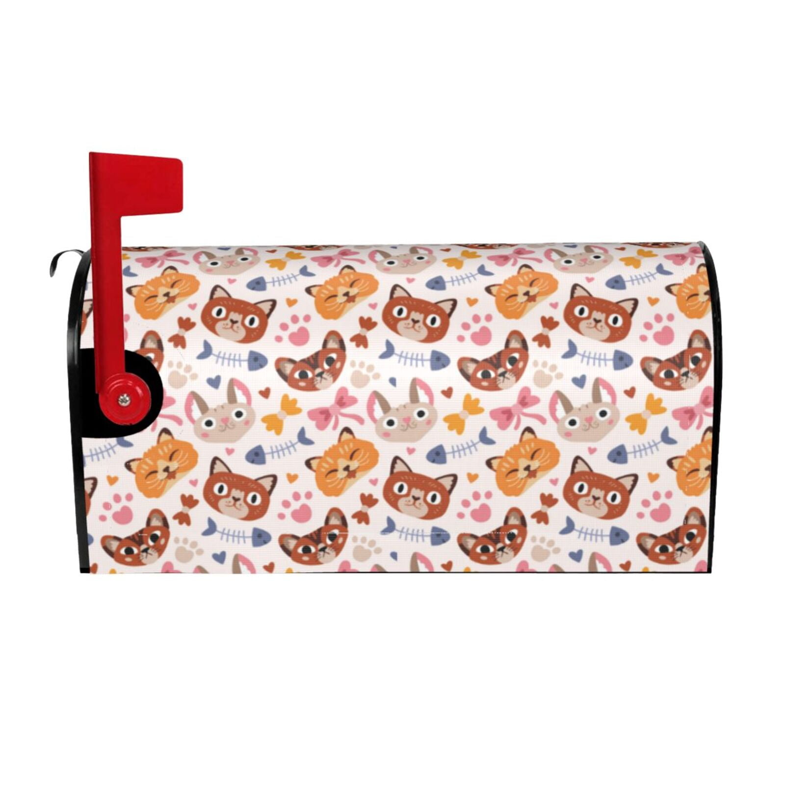 Mailbox Covers Magnetic Standard Size - Abstractcartoon Cute Cat Face ...