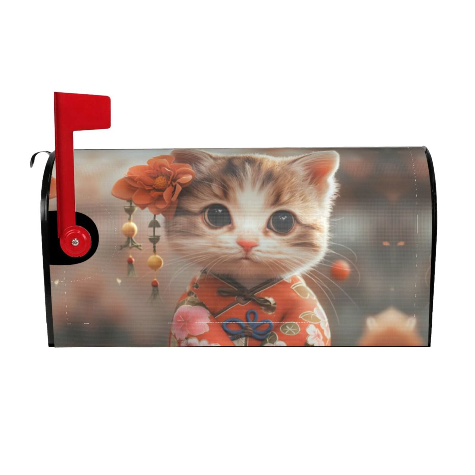 Mailbox Covers Magnetic Standard Size - Adorable Kitten In Kimono ...