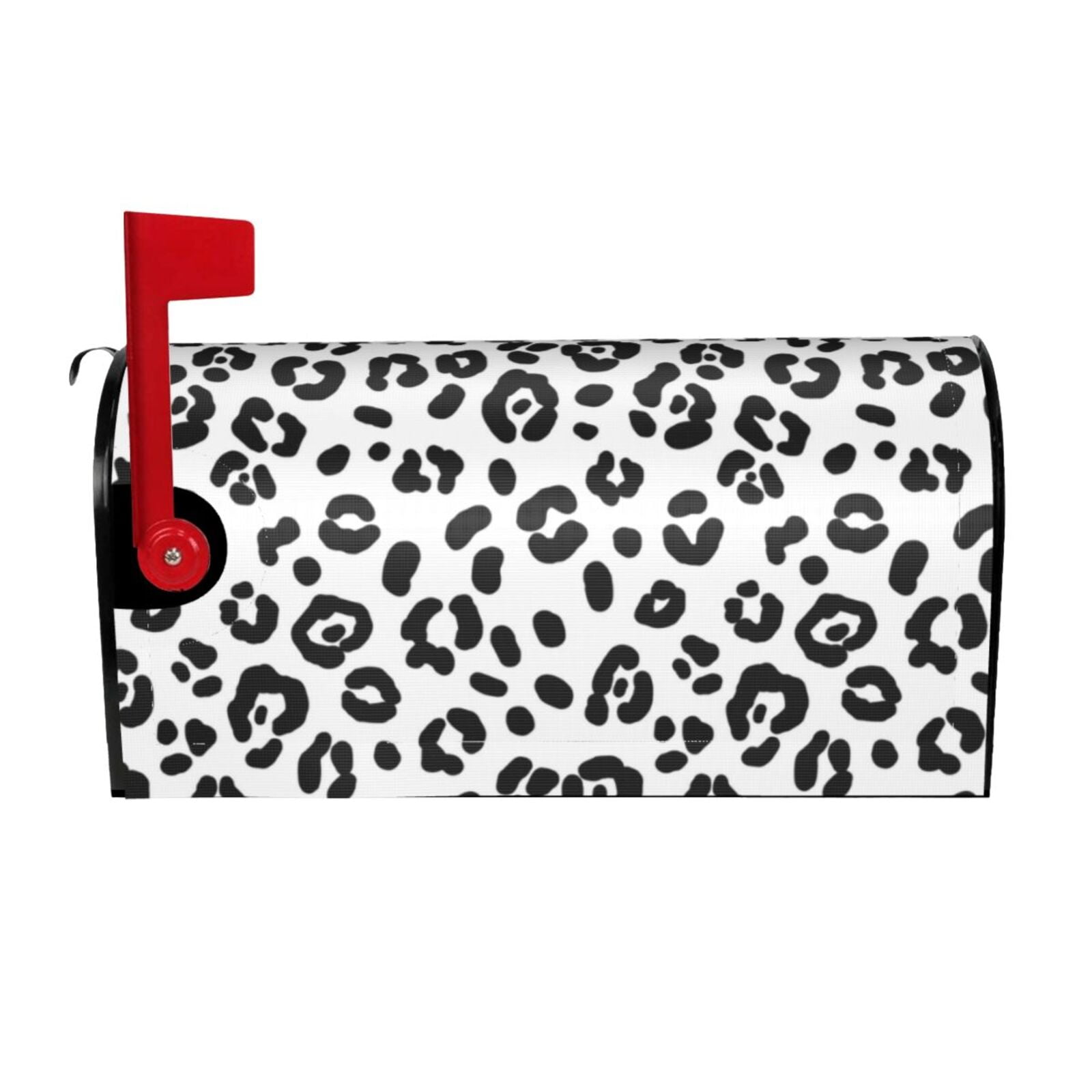 Mailbox Covers Magnetic Standard Size - African Leopard black white ...