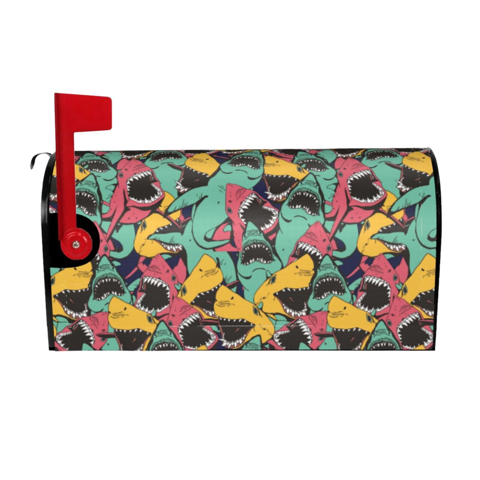 Mailbox Covers Magnetic Standard Size - Angry Shark Pattern Waterproof ...