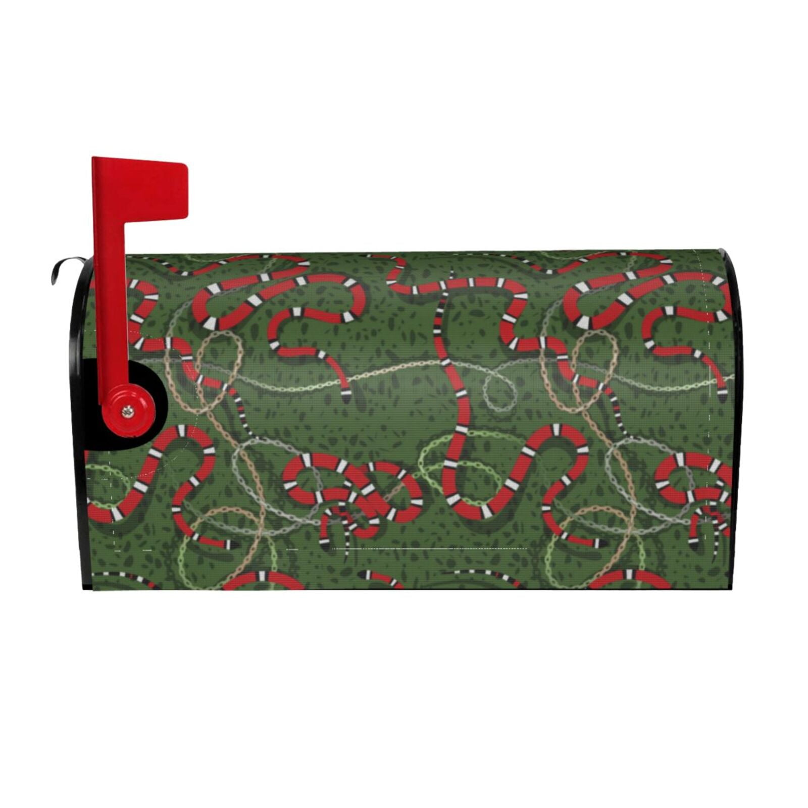 Mailbox Covers Magnetic Standard Size - Artistic Chain Red Funny Snake ...