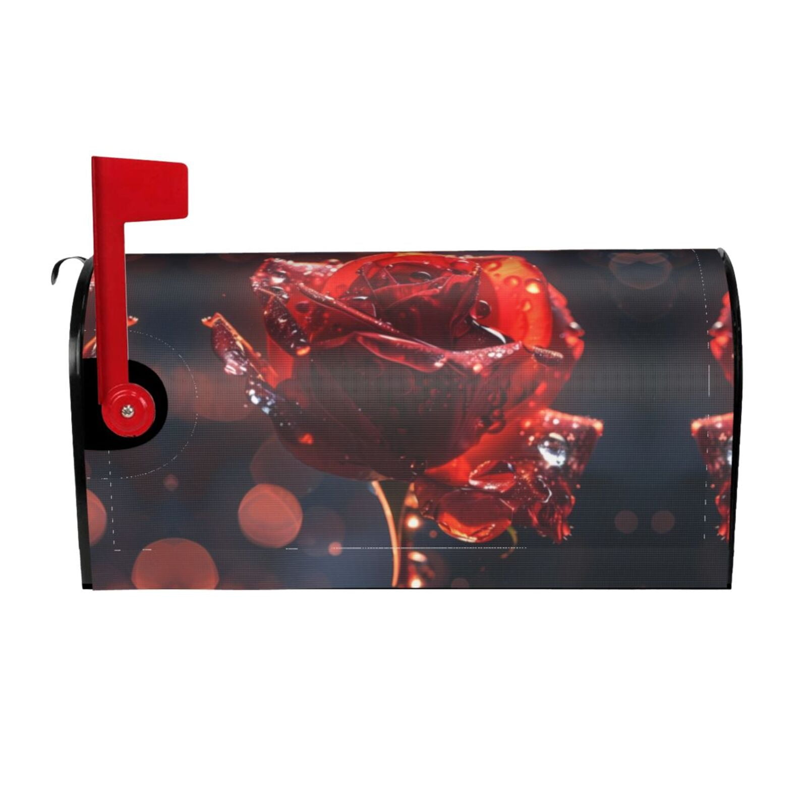 Mailbox Covers Magnetic Standard Size - Artistic Dewdrop Rose ...