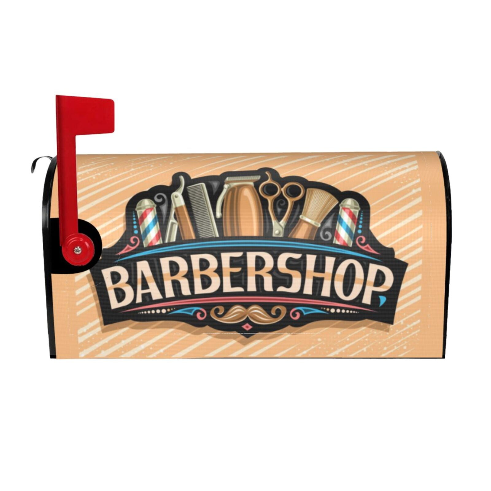Mailbox Covers Magnetic Standard Size - Barbershop Waterproof Mailbox ...