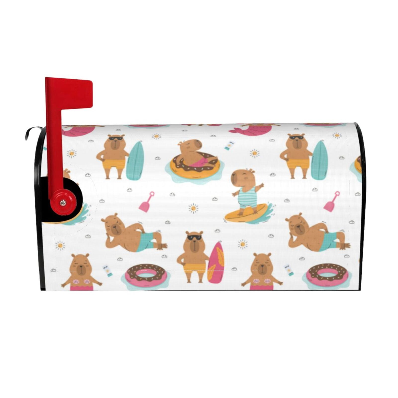 Mailbox Covers Magnetic Standard Size - Beach Capybaras Waterproof ...