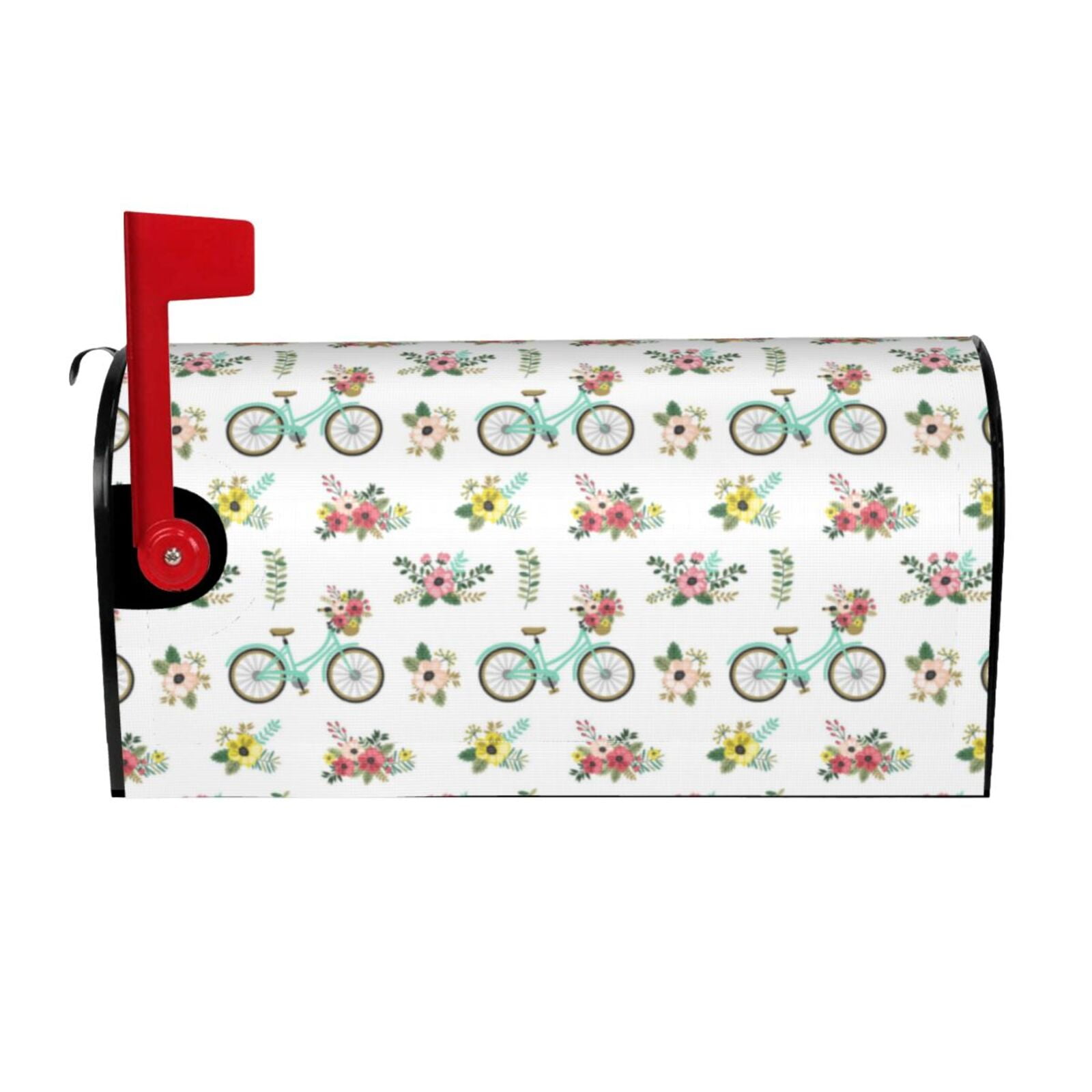 Mailbox Covers Magnetic Standard Size - Bike Pattern flower Waterproof ...