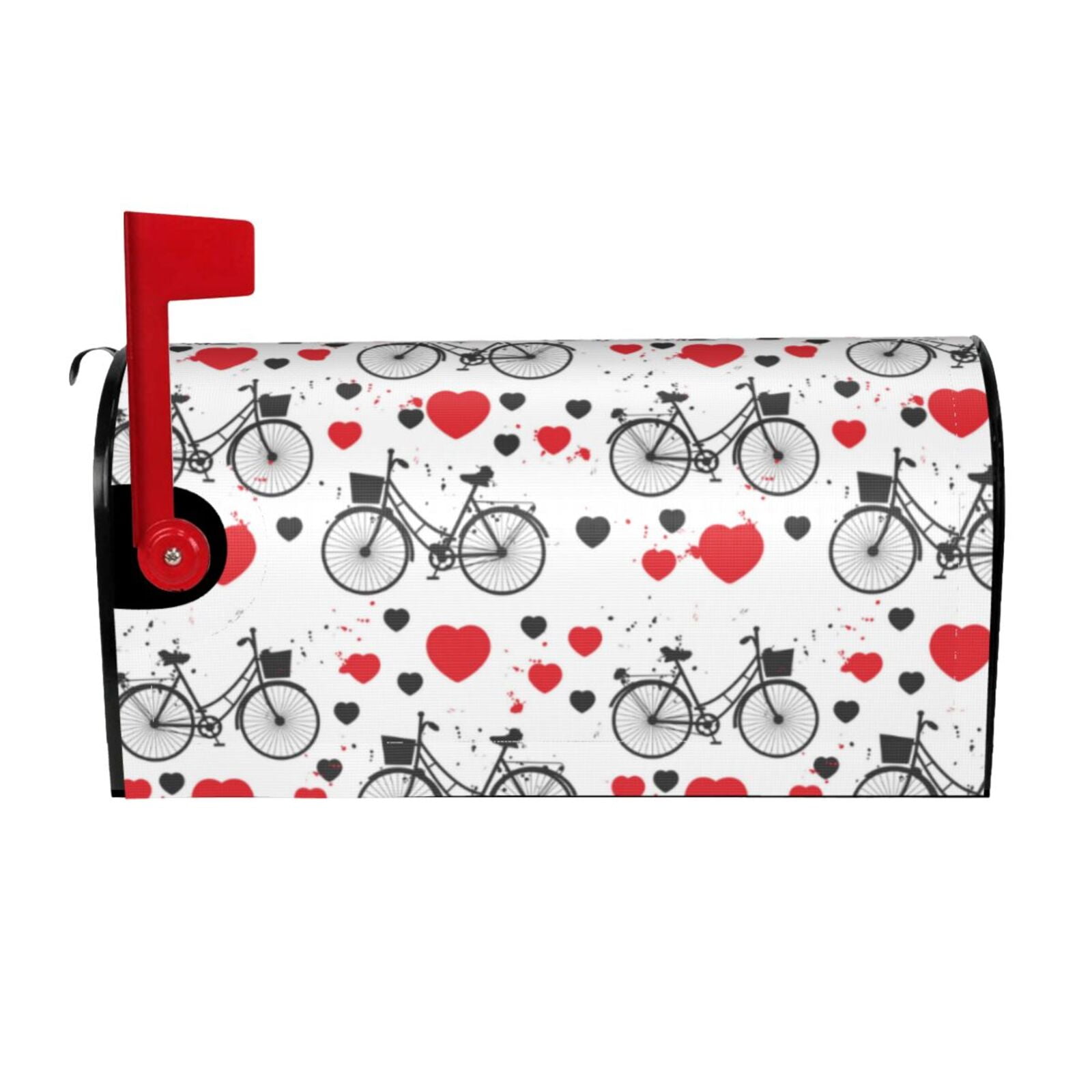 Mailbox Covers Magnetic Standard Size - Bike Pattern hearts Waterproof ...