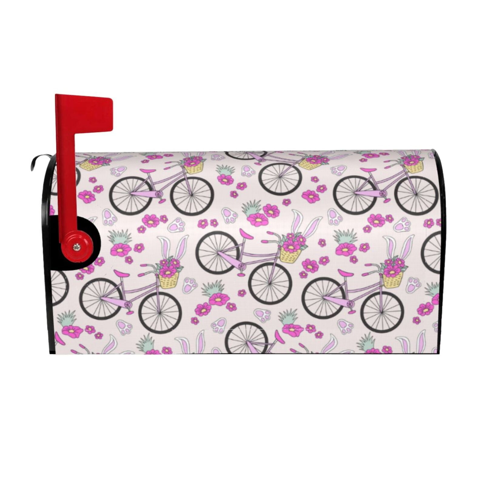 Mailbox Covers Magnetic Standard Size - Bike rabbit flower Waterproof ...