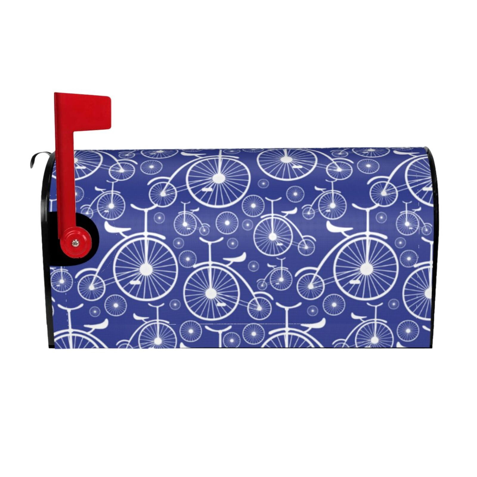 Mailbox Covers Magnetic Standard Size - Bikes Pattern blue Waterproof ...