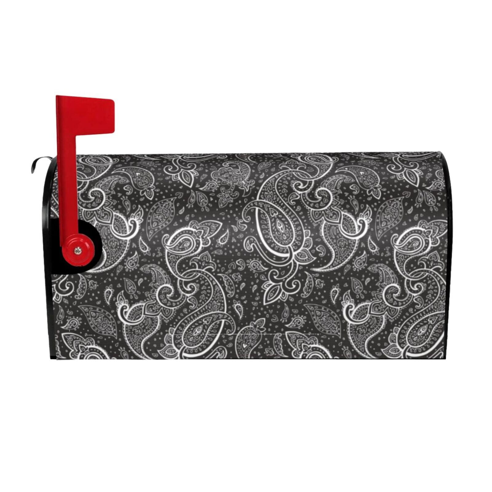 Mailbox Covers Magnetic Standard Size - Black Paisley Waterproof ...