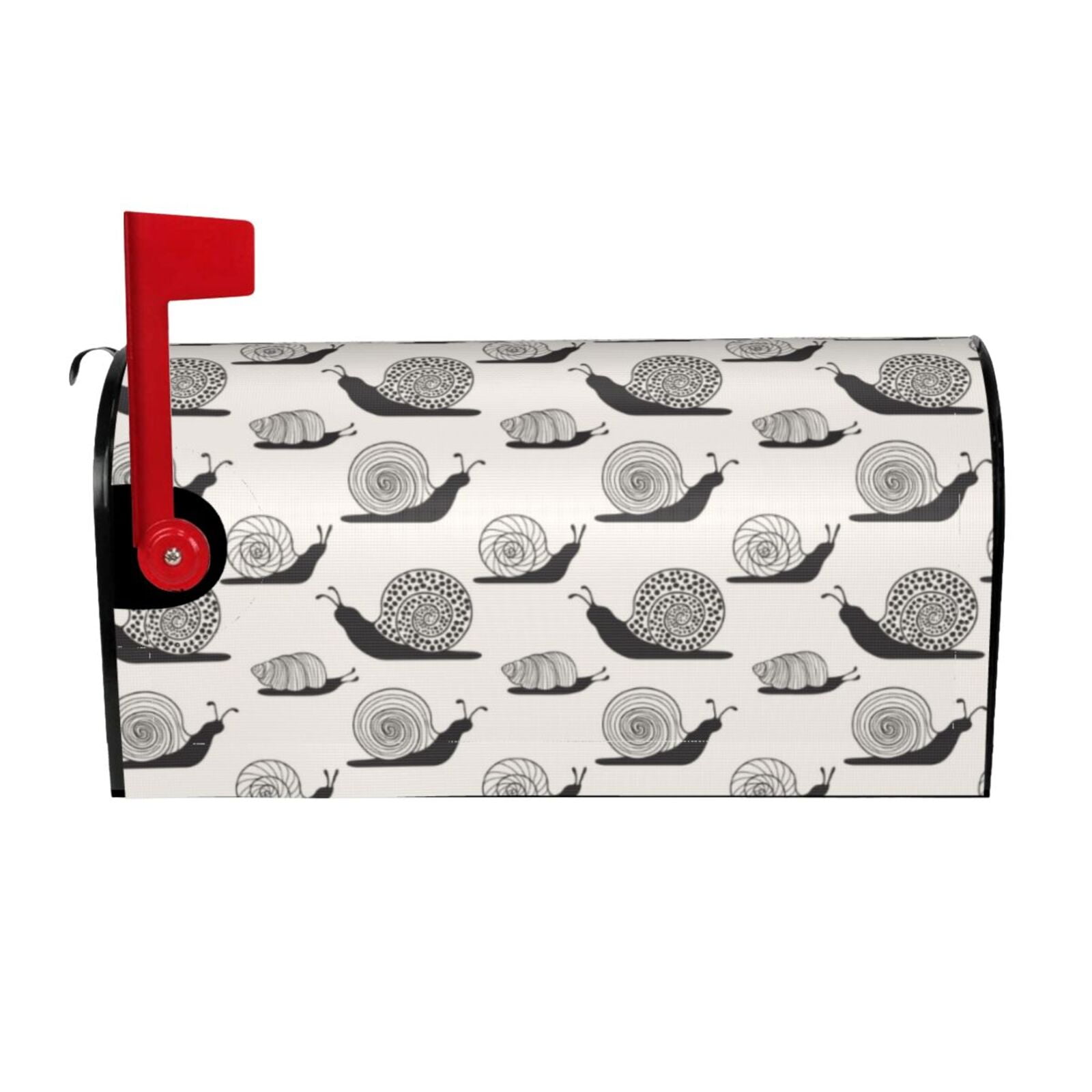 Mailbox Covers Magnetic Standard Size - Black White Snail Print ...