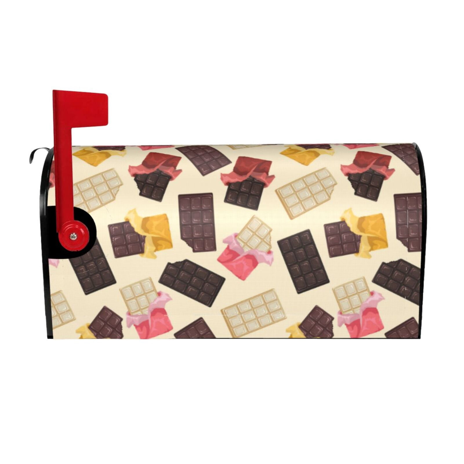 Mailbox Covers Magnetic Standard Size - Block Chocolate Print ...