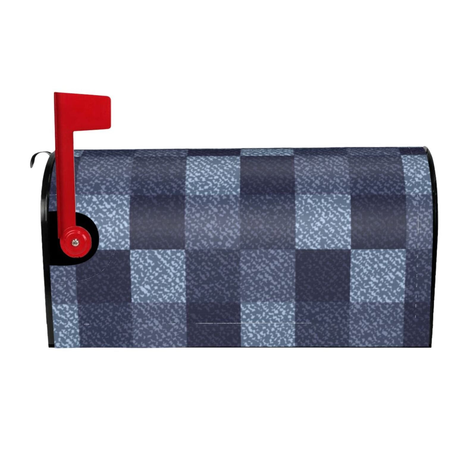 Mailbox Covers Magnetic Standard Size - Blue Gingham Buffalo Check ...