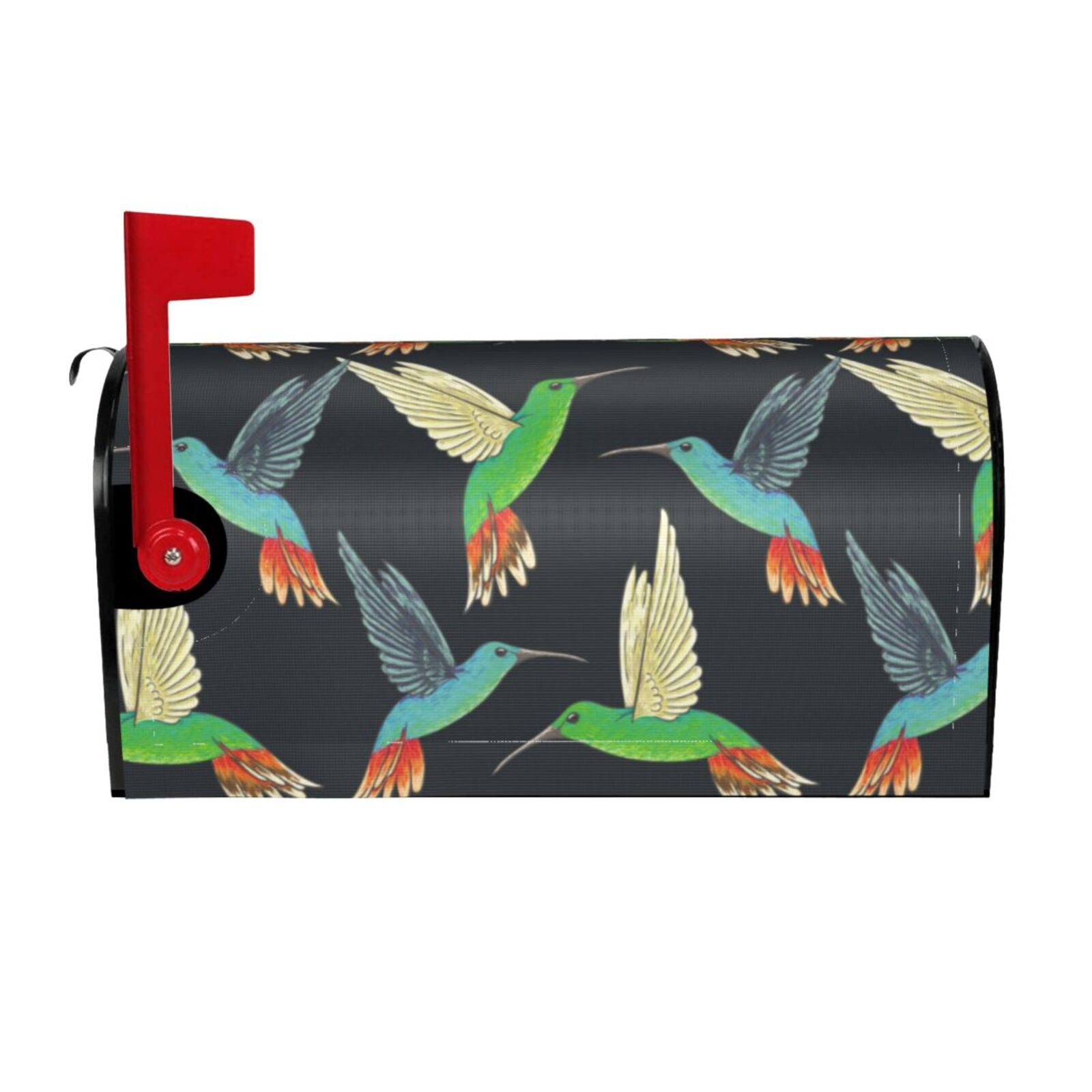 Mailbox Covers Magnetic Standard Size - Blue Green Hummingbird ...