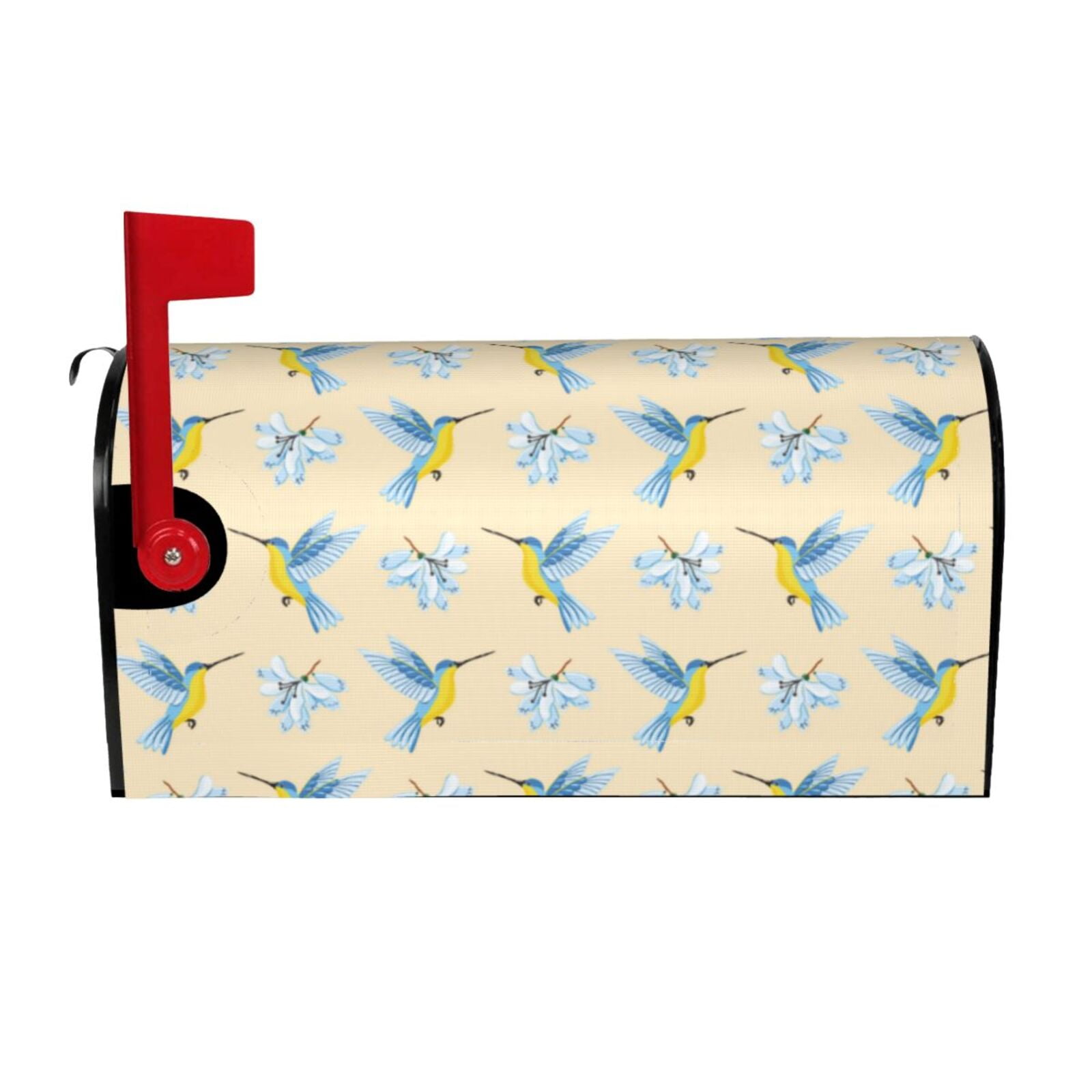 Mailbox Covers Magnetic Standard Size - Blue Hummingbird Flower ...