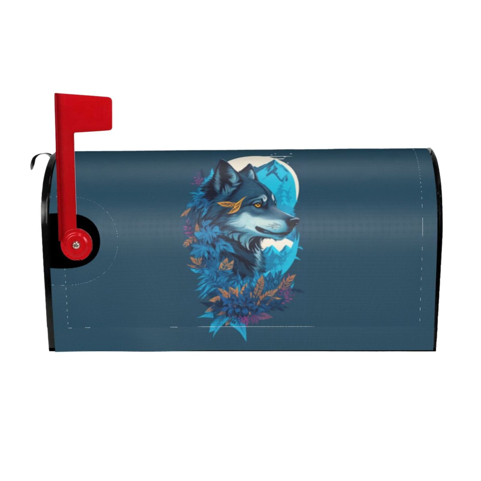 Mailbox Covers Magnetic Standard Size - Blue Iceberg Leaf Wolf ...