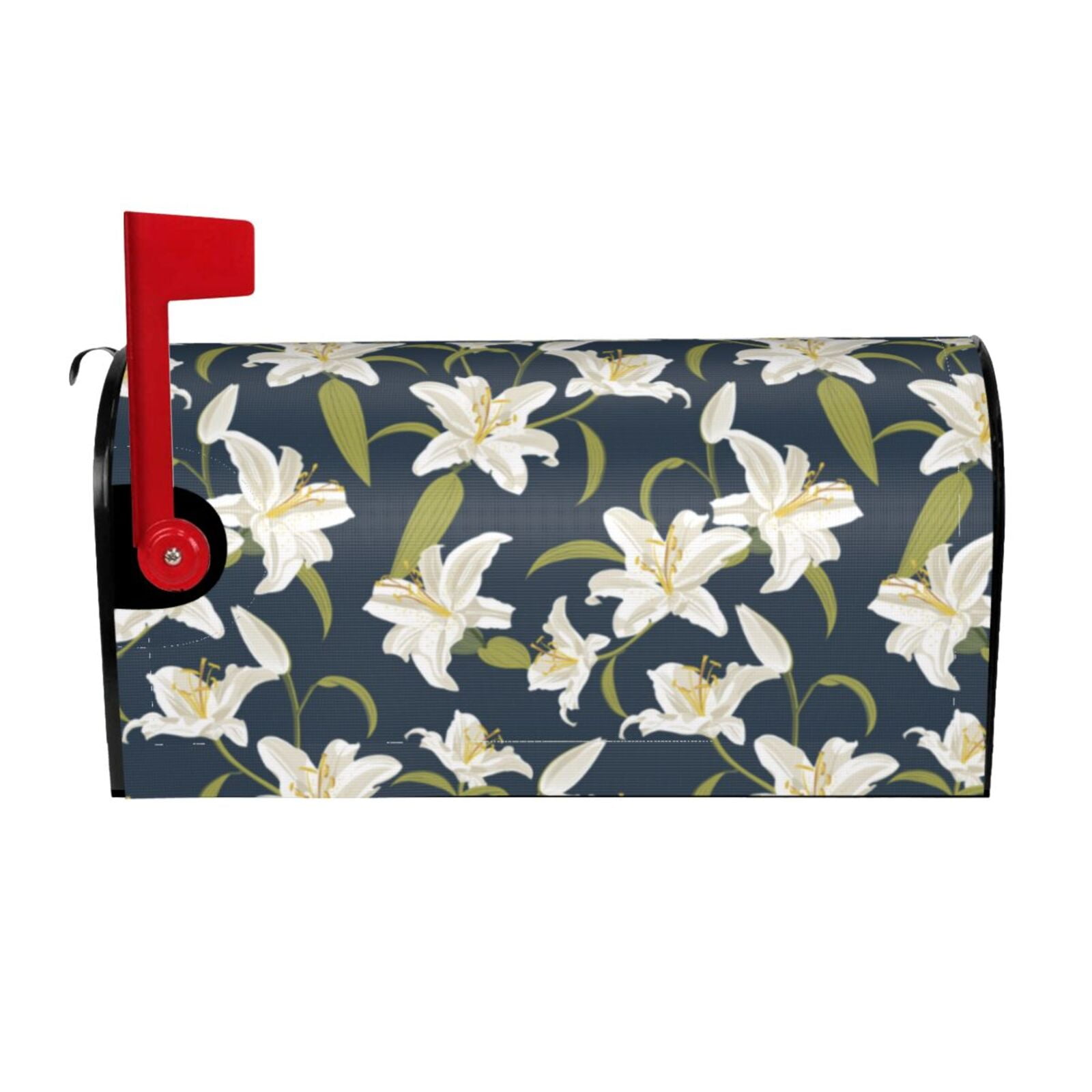 Mailbox Covers Magnetic Standard Size - Blue Lilies Flowers Waterproof ...