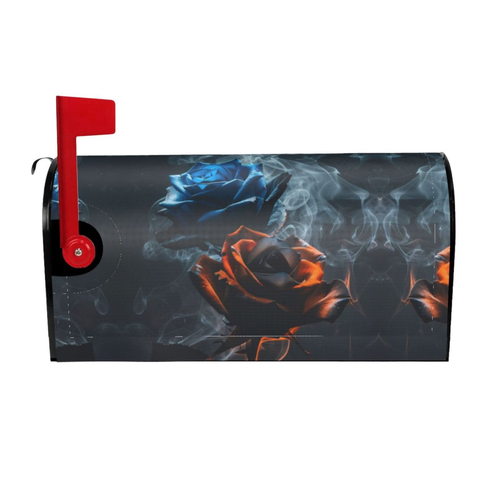 Mailbox Covers Magnetic Standard Size - Blue and Red Roses Artwork ...