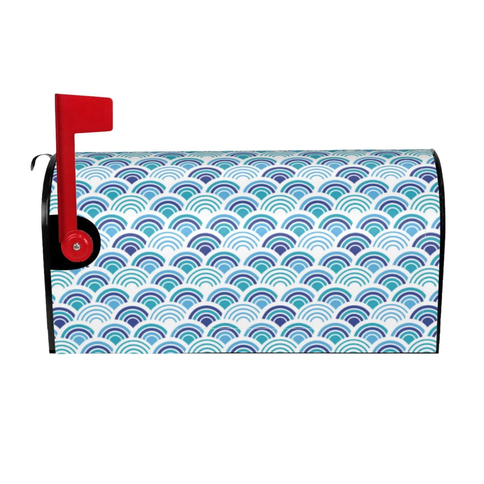 Mailbox Covers Magnetic Standard Size - Blue fish scale texture ...