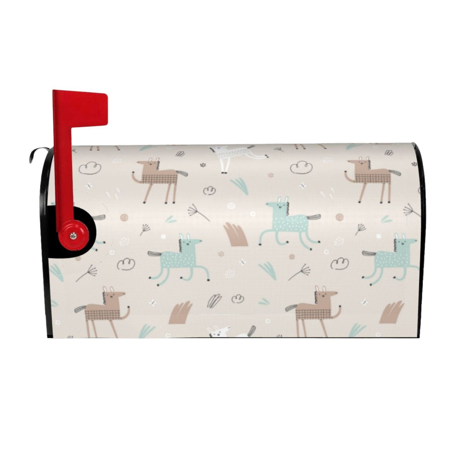 Mailbox Covers Magnetic Standard Size - Bohemian Cartoon Cute Horse ...