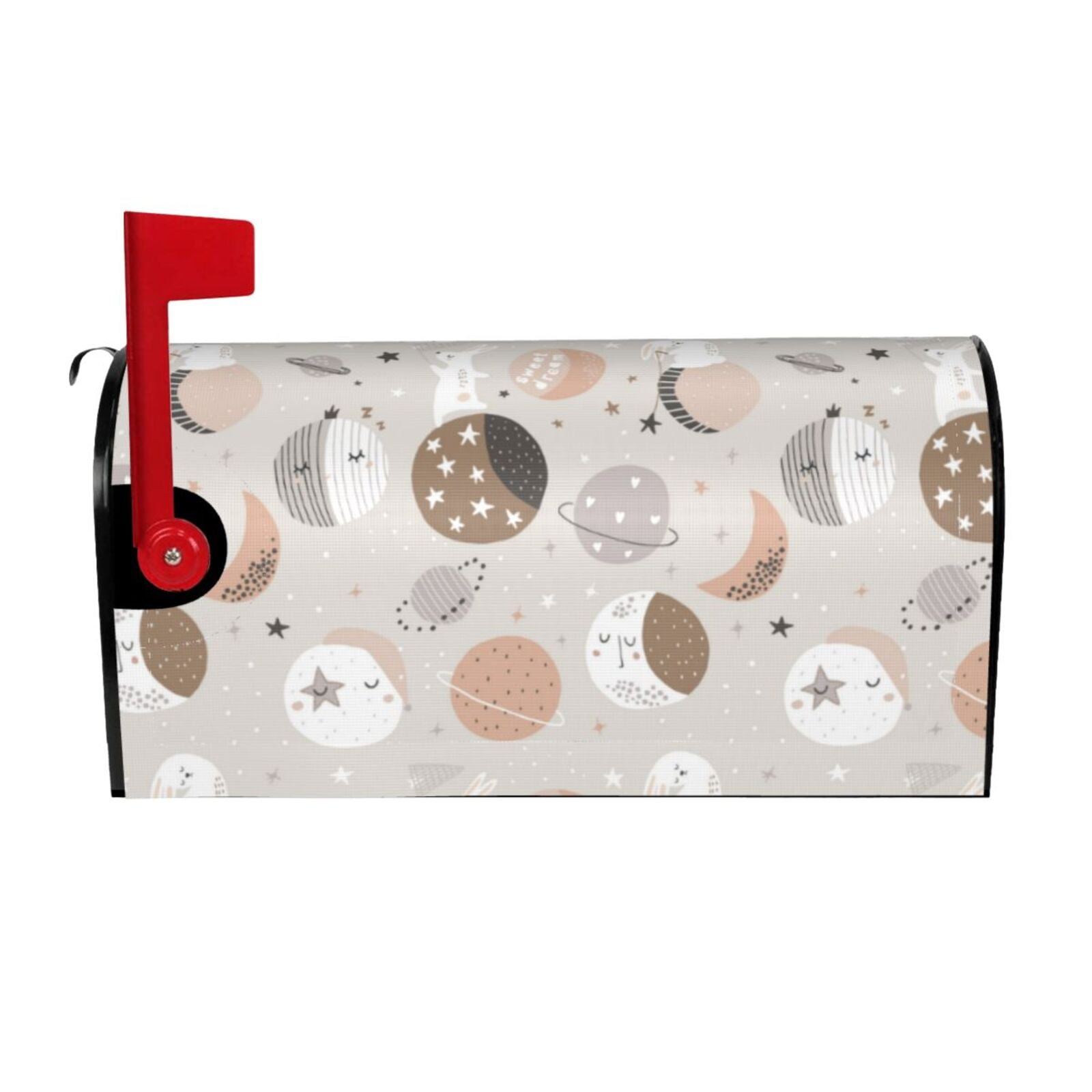 Mailbox Covers Magnetic Standard Size - Bohemian Cute Rabbit Planet ...