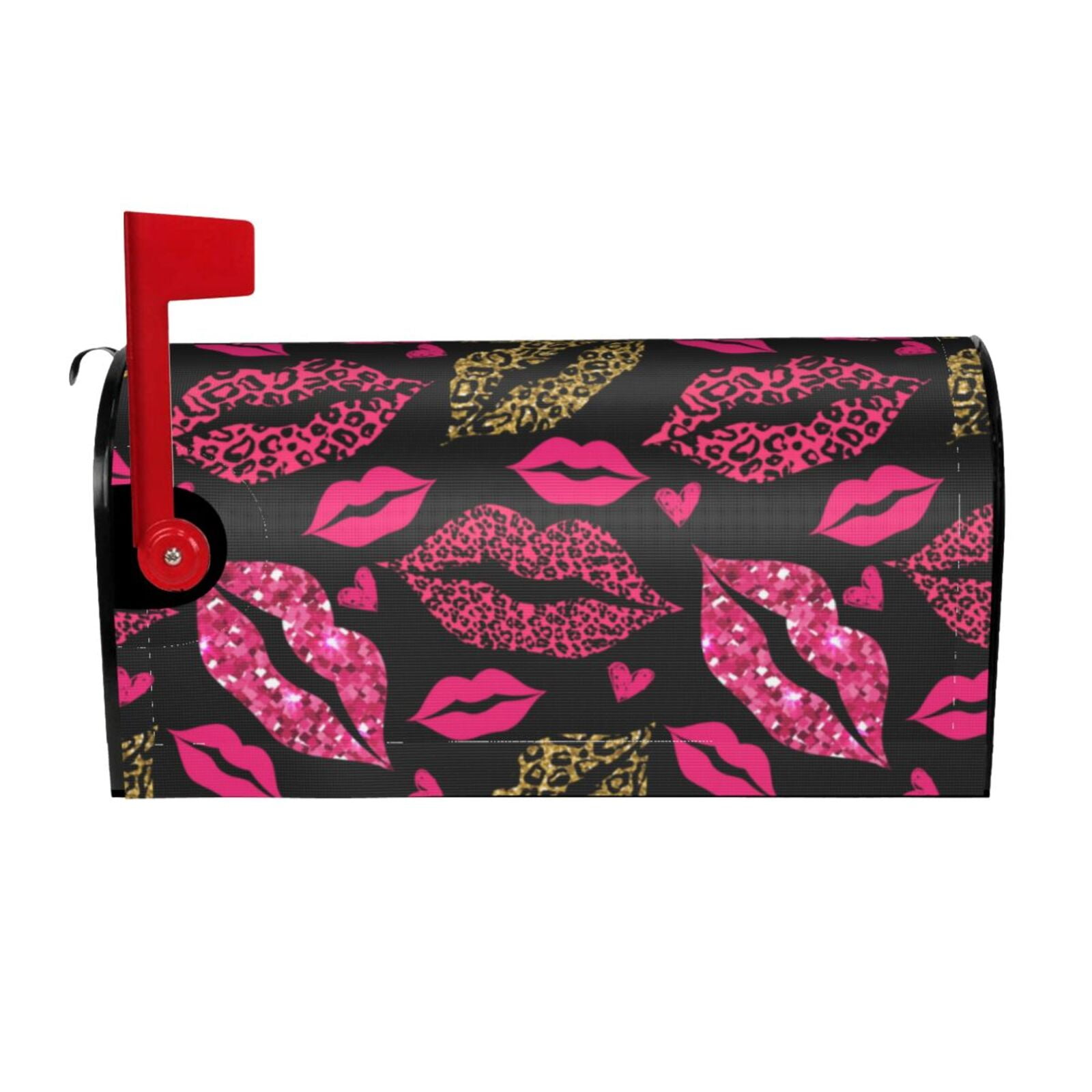 Mailbox Covers Magnetic Standard Size - Bright leopard lips black ...
