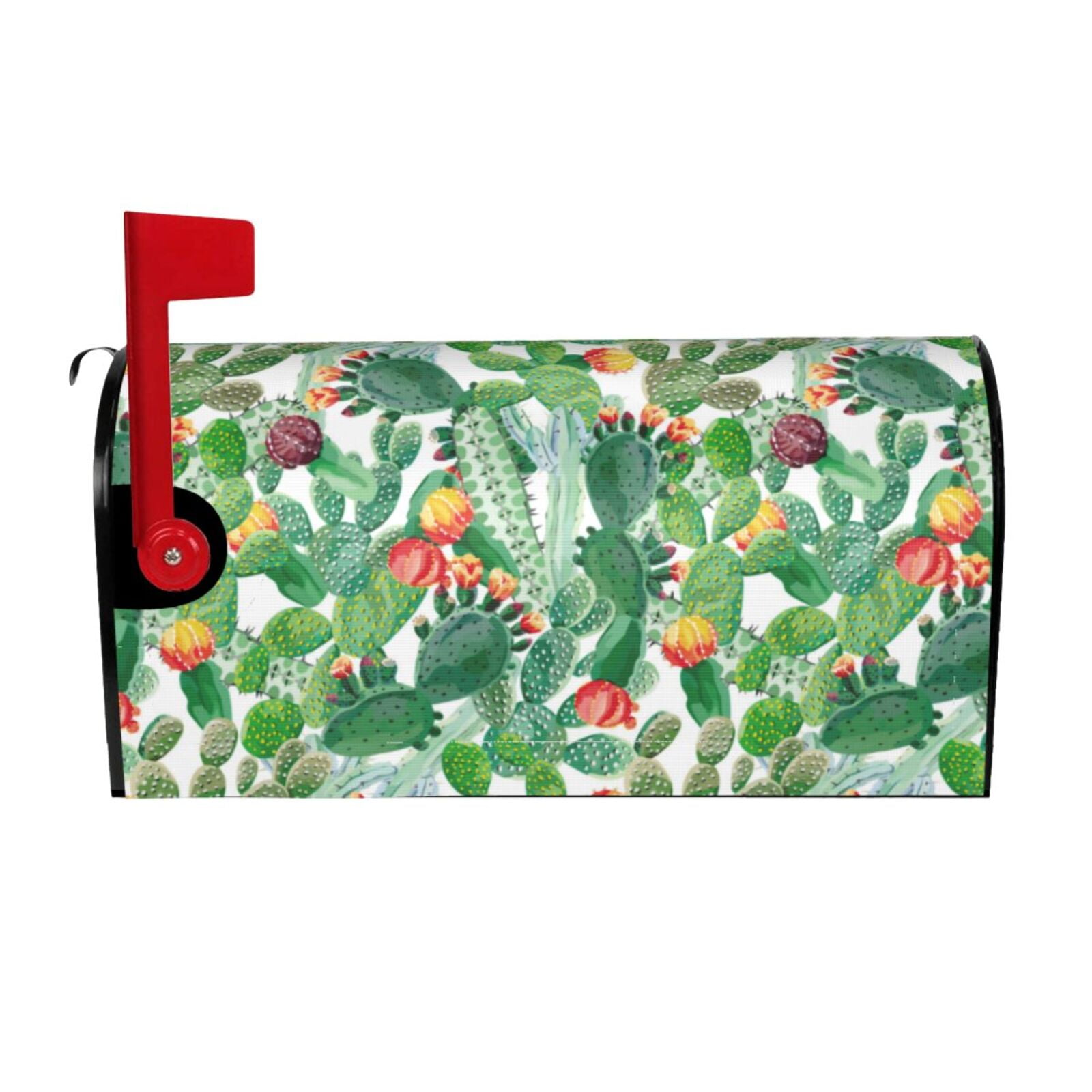 Mailbox Covers Magnetic Standard Size - Cactus blooming green ...