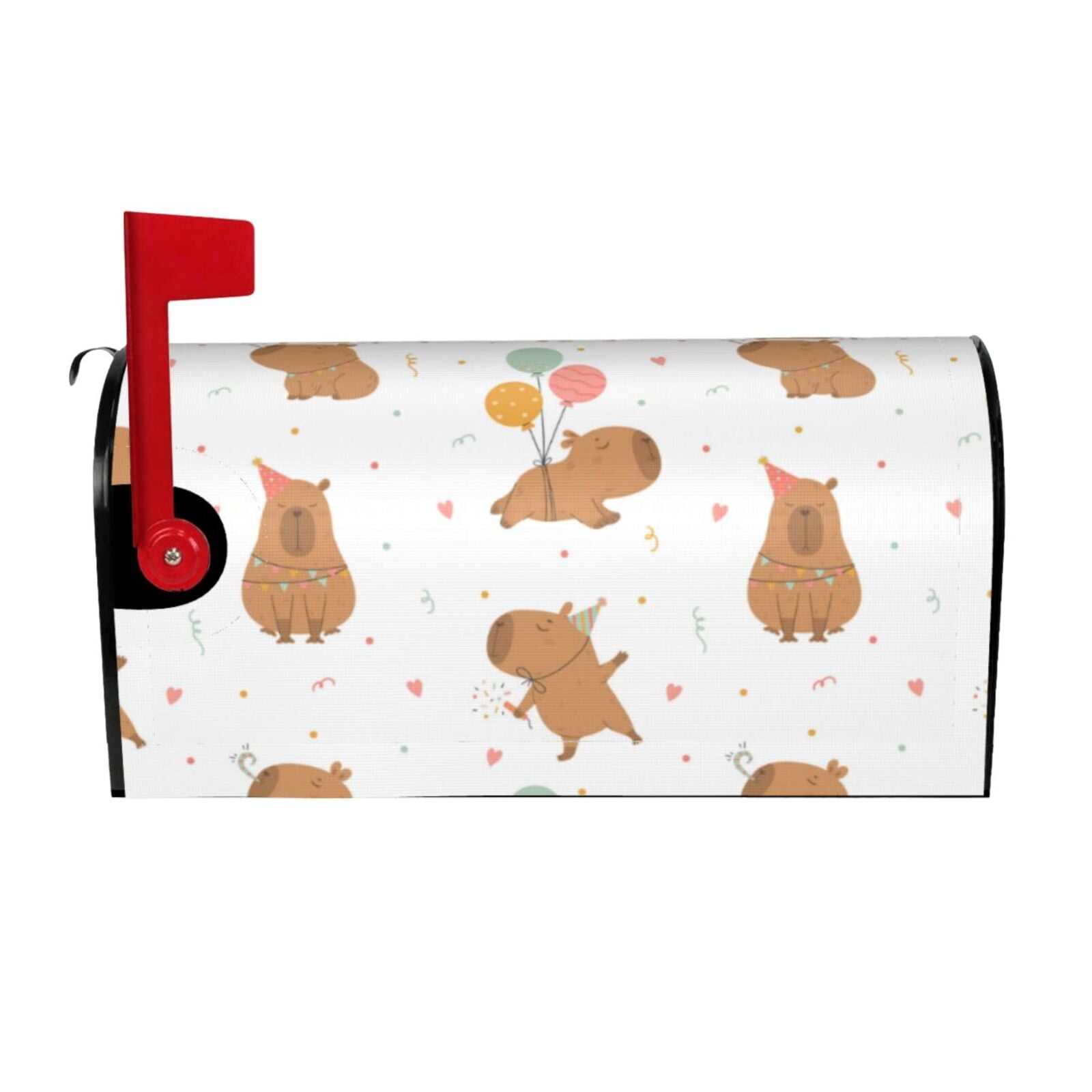 Mailbox Covers Magnetic Standard Size - Capybaras Birthday Waterproof ...