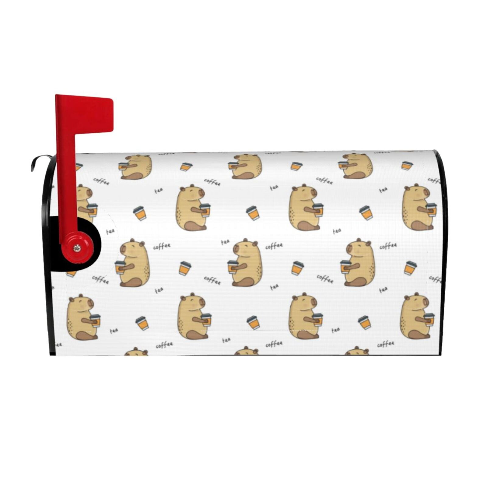 Mailbox Covers Magnetic Standard Size - Capybaras Coffee Waterproof ...