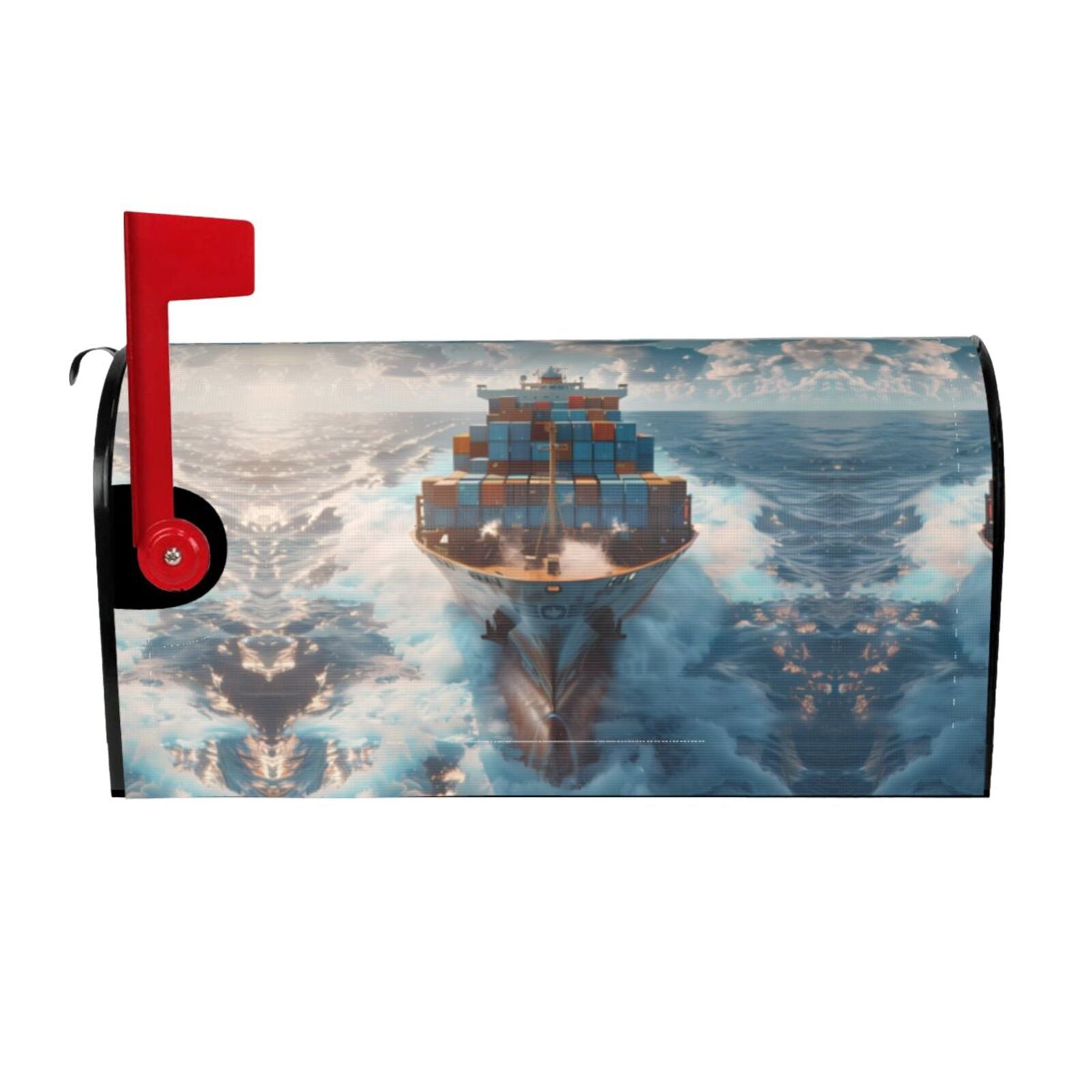 Mailbox Covers Magnetic Standard Size - Cargo Ship At Sea Waterproof ...
