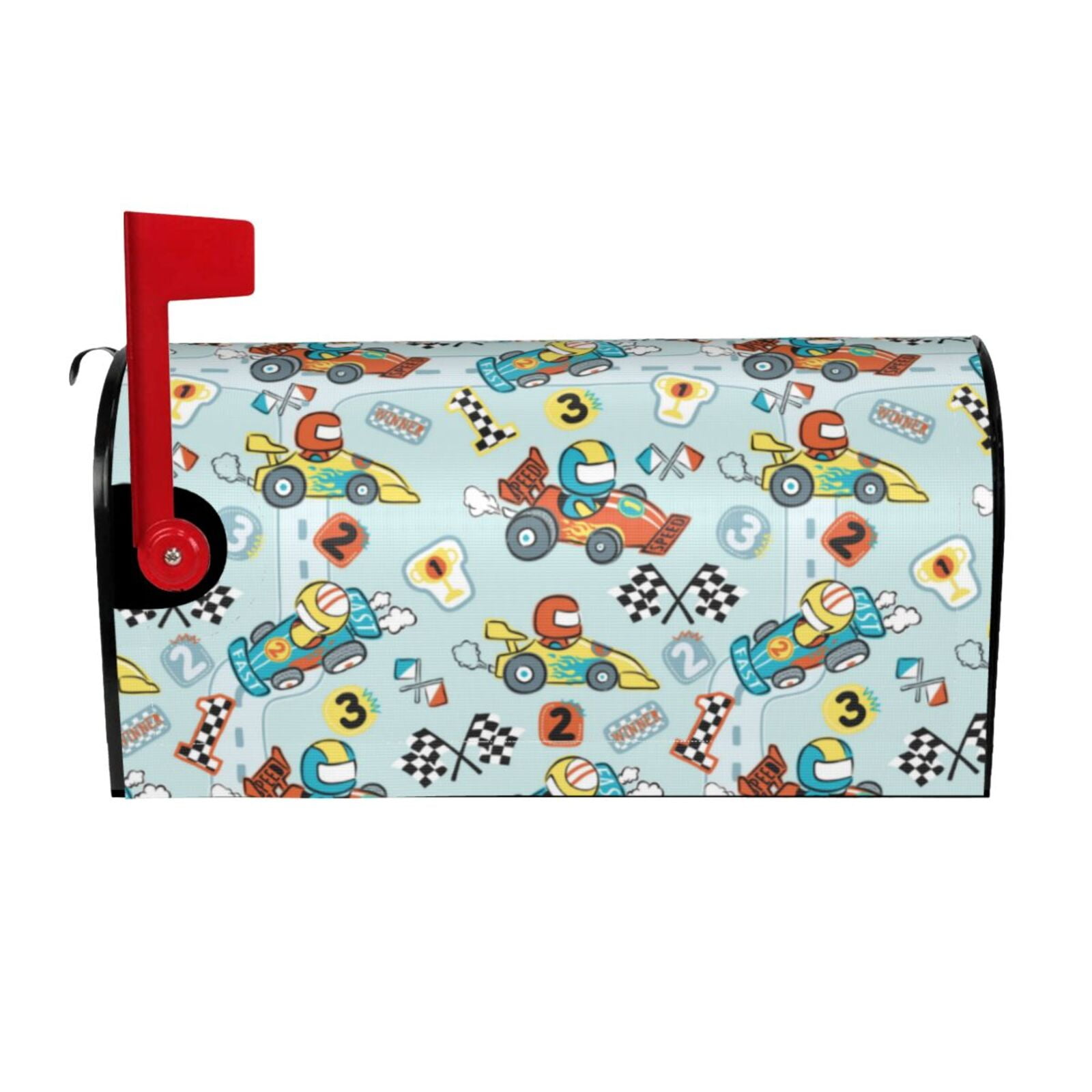 Mailbox Covers Magnetic Standard Size - Cartoon Car Racing Waterproof ...