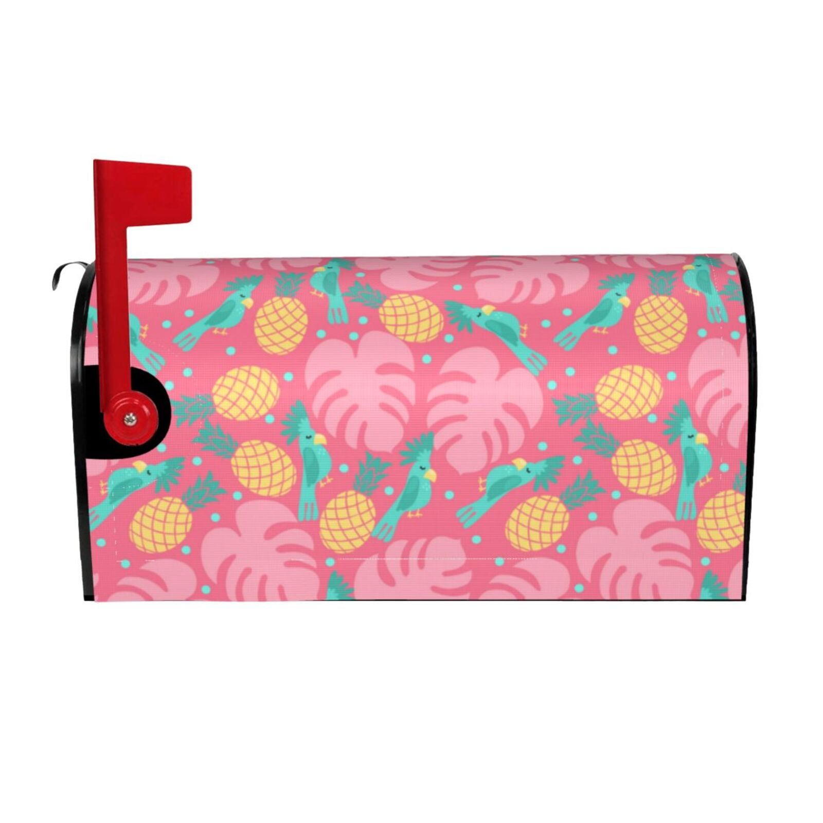 Mailbox Covers Magnetic Standard Size - Cartoon Cockatoo Parrot Leaves ...