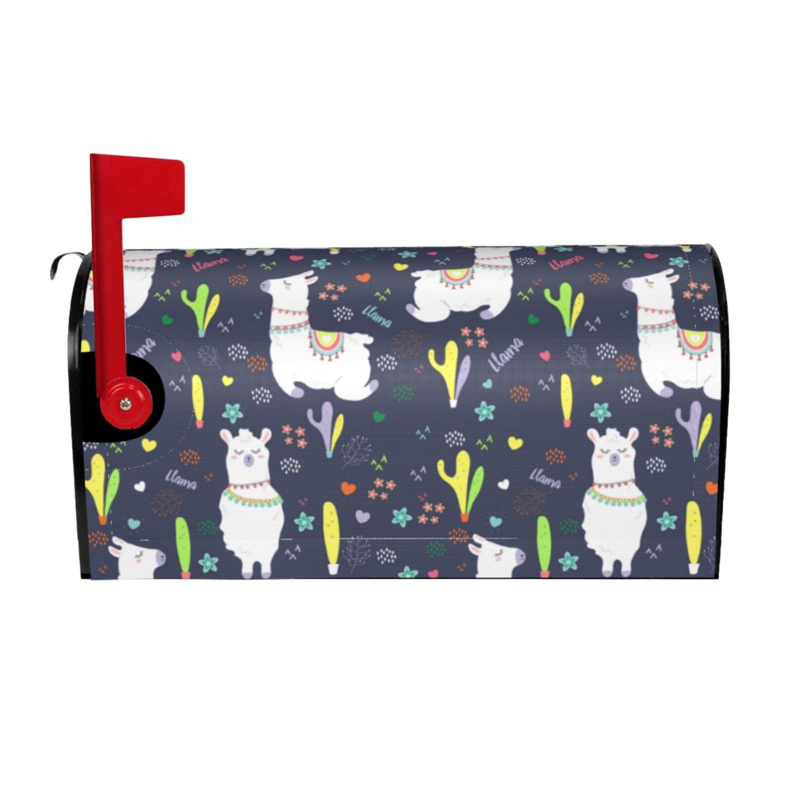 Mailbox Covers Magnetic Standard Size - Cartoon Cute Alpaca Cactus ...