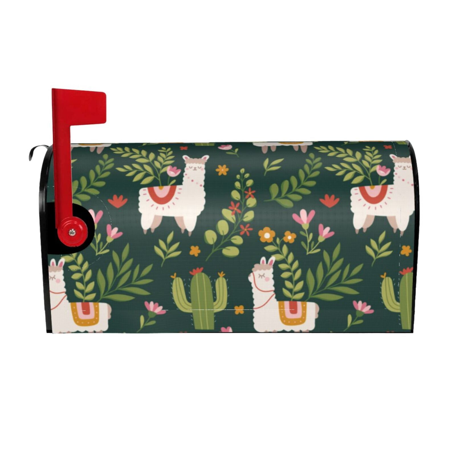 Mailbox Covers Magnetic Standard Size - Cartoon Cute Alpaca Cactus ...