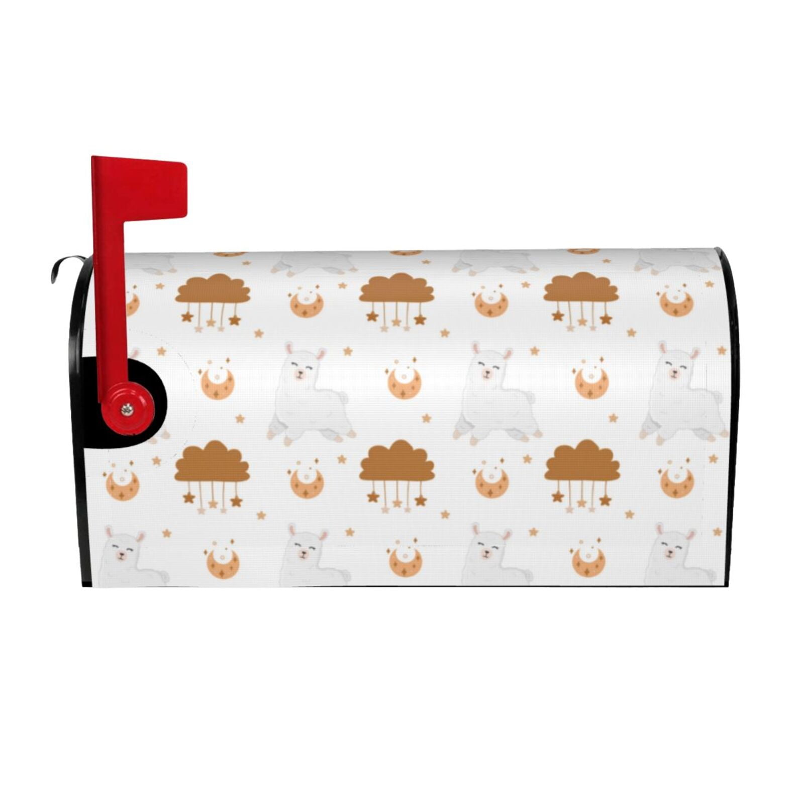 Mailbox Covers Magnetic Standard Size - Cartoon Cute Alpaca Moon Stars ...