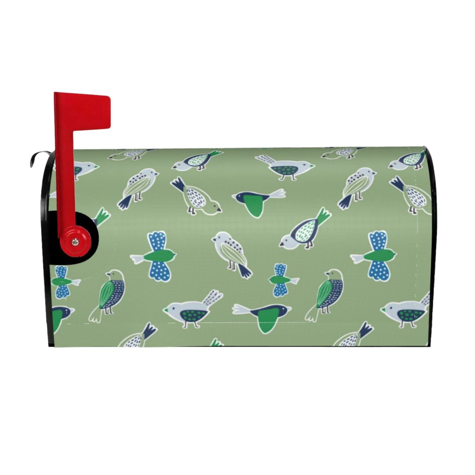 Mailbox Covers Magnetic Standard Size - Cartoon Cute Bird Green ...
