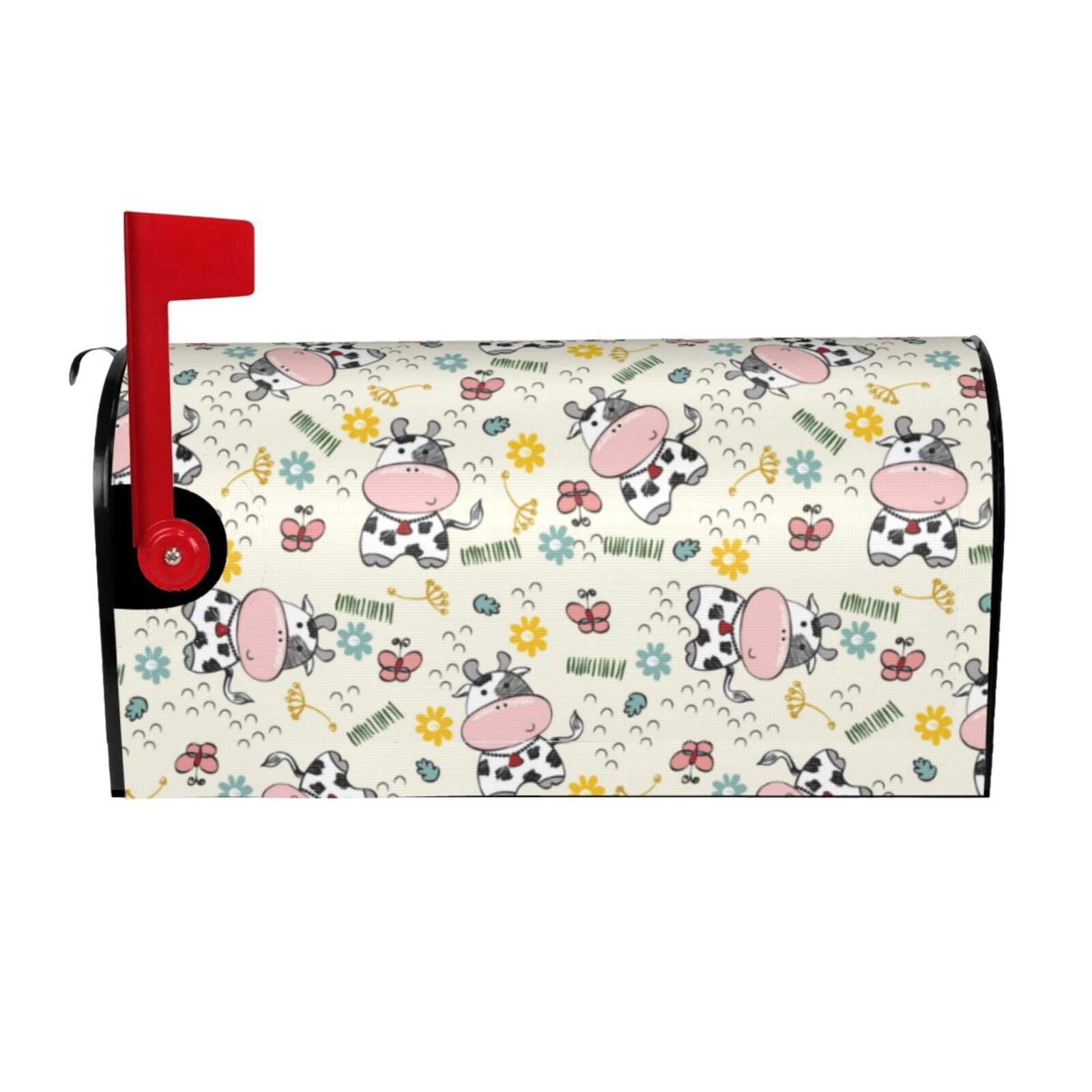 Mailbox Covers Magnetic Standard Size - Cartoon Cute Cow Butterfly ...